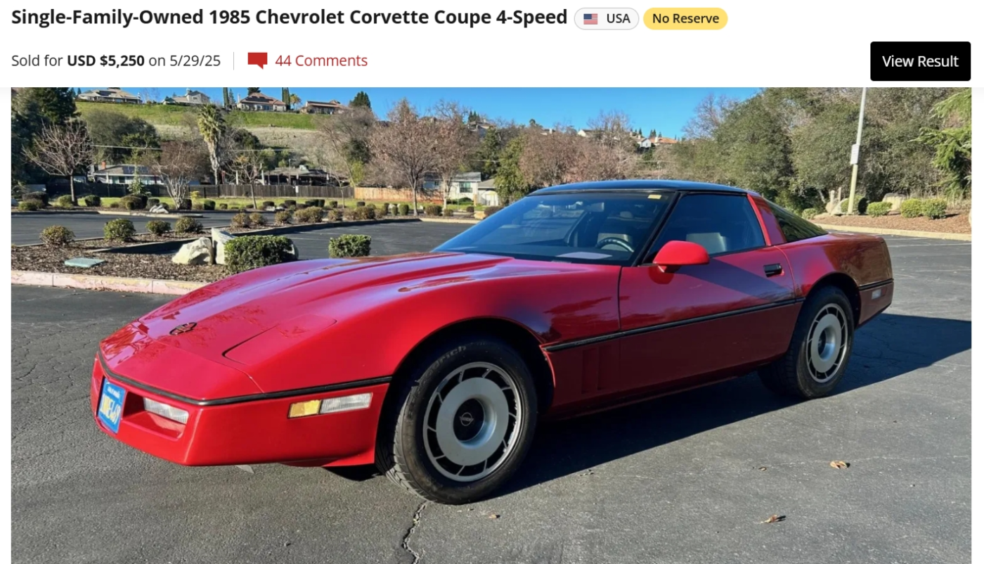 No-Reserve Roulette: These Sellers Let Their Corvettes Go For $6,000 Or ...