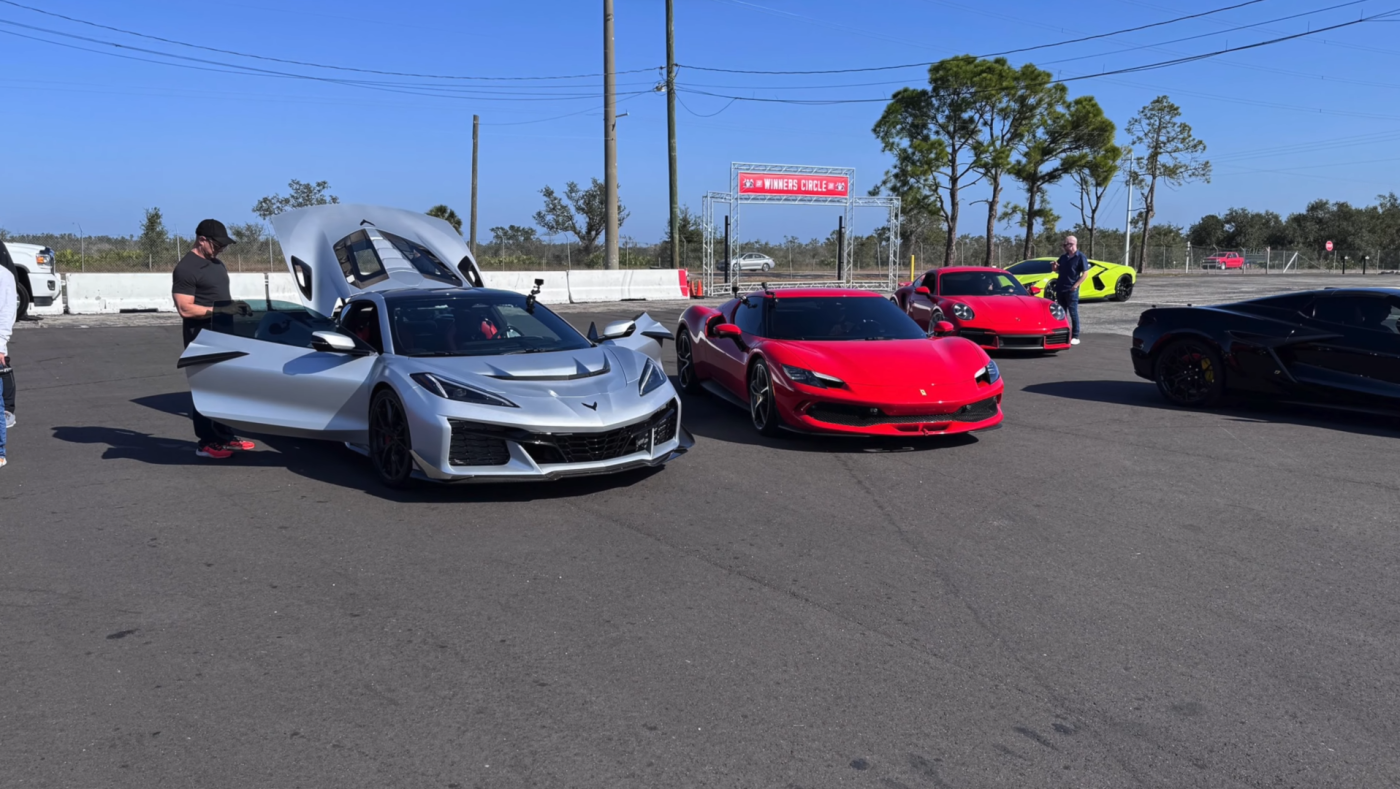Corvette ZR1 Smokes Ferrari 296 GTB In Drag Race Showdown
