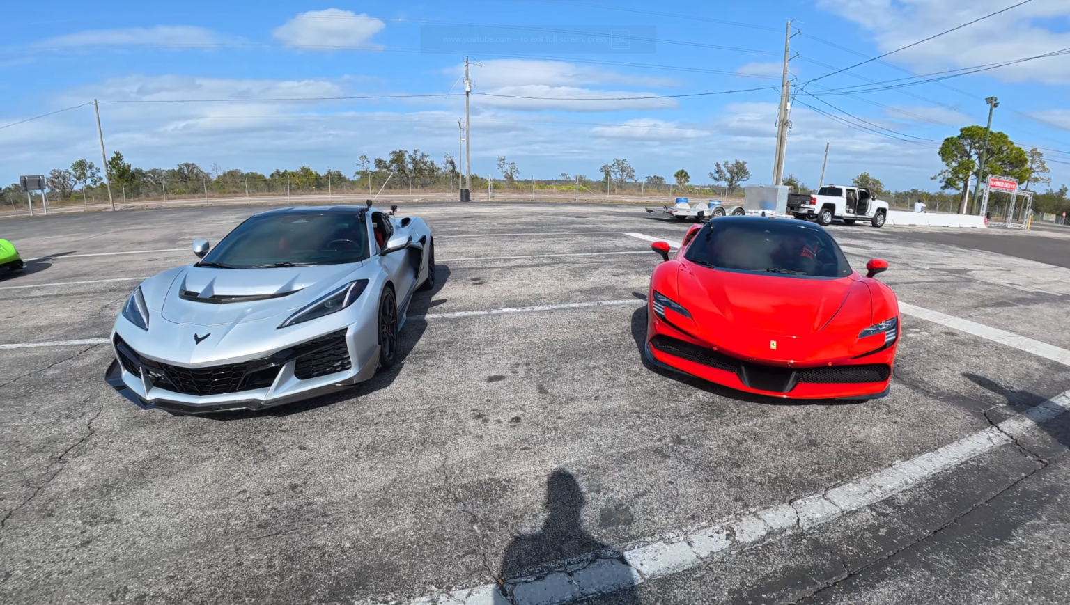 Corvette ZR1 Refuses To Lose To A 1,200HP Ferrari In A Drag Race