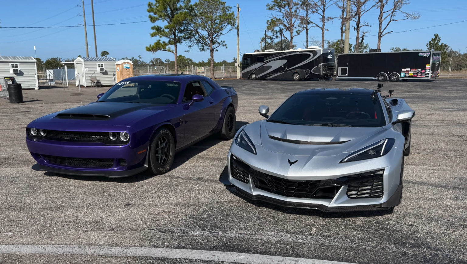 Corvette ZR1 Drag Races Against A Dodge Demon 170